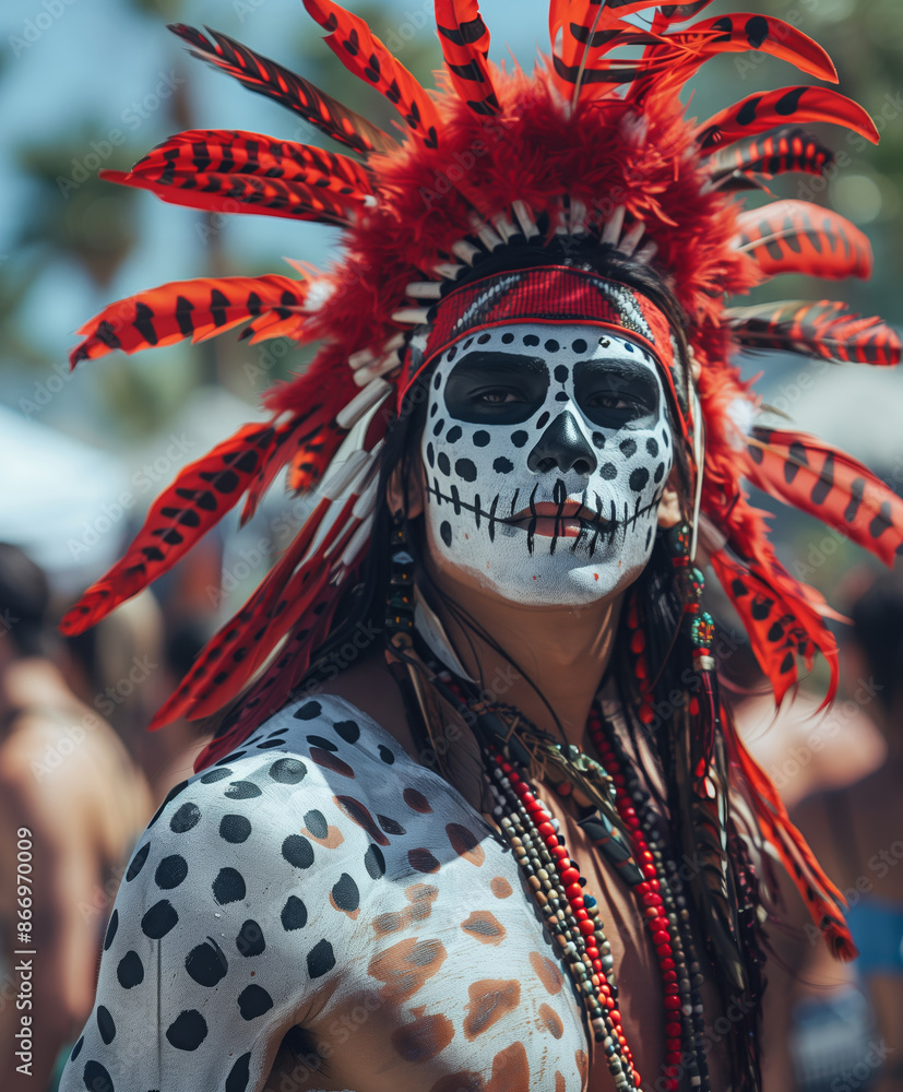 International Day of the World’s Indigenous People. man with death ...