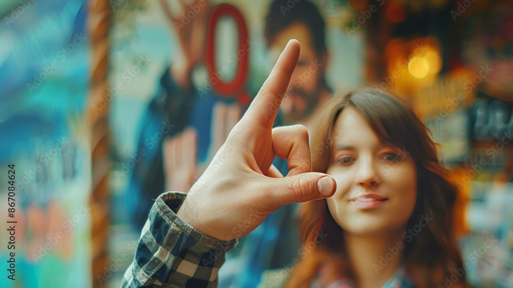 The picture shows the hand facing up. Behind the scenes is a picture of ...