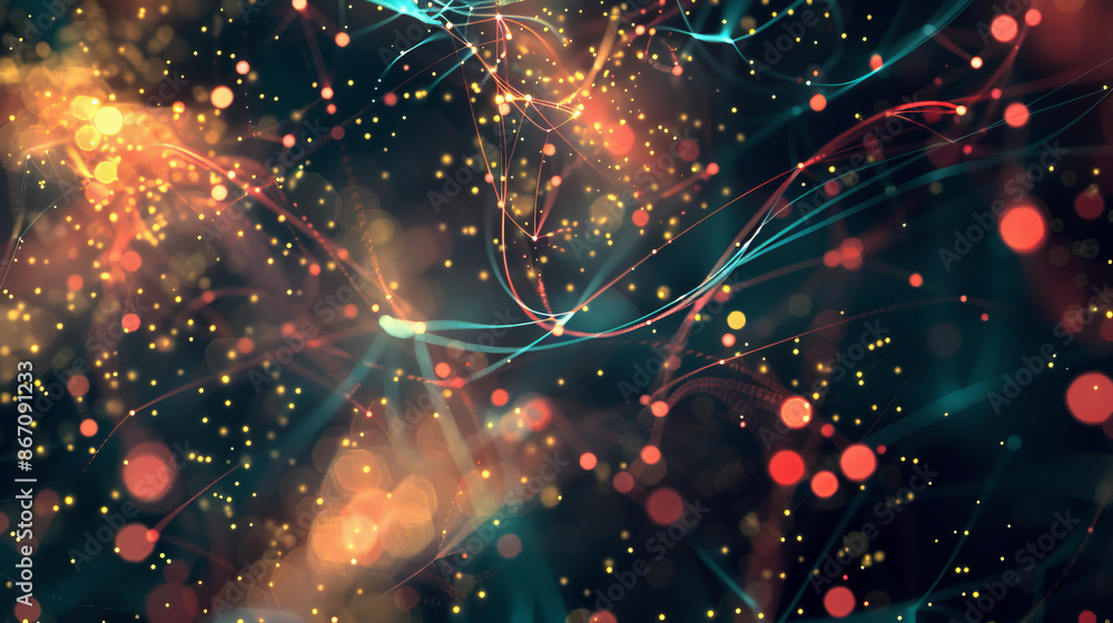 machine learning algorithm background featuring layers of neural ...