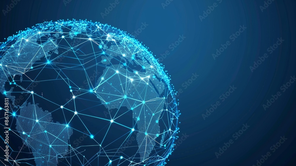 Communication points and transportation networks encircling the earth ...
