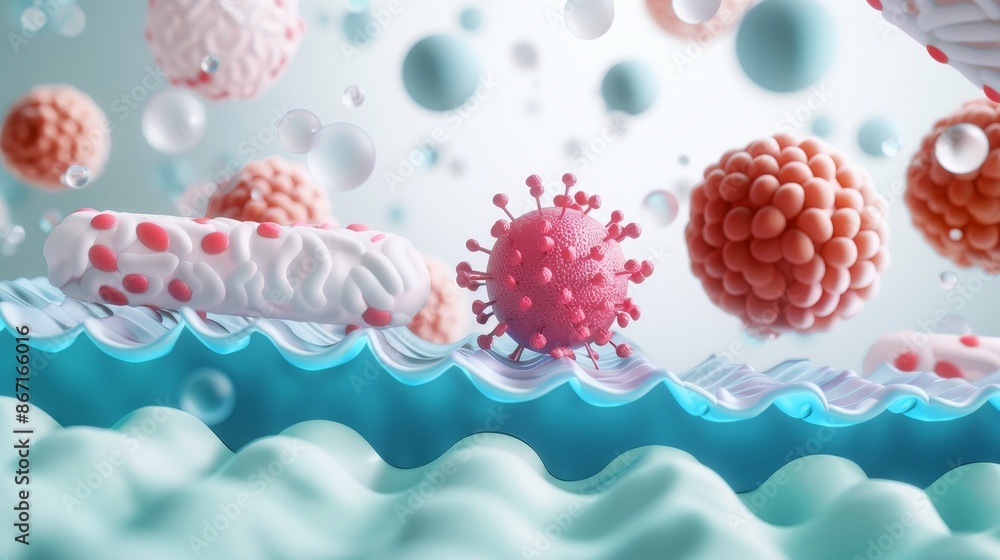 Illustration of membrane transport mechanisms in cellular biology ...