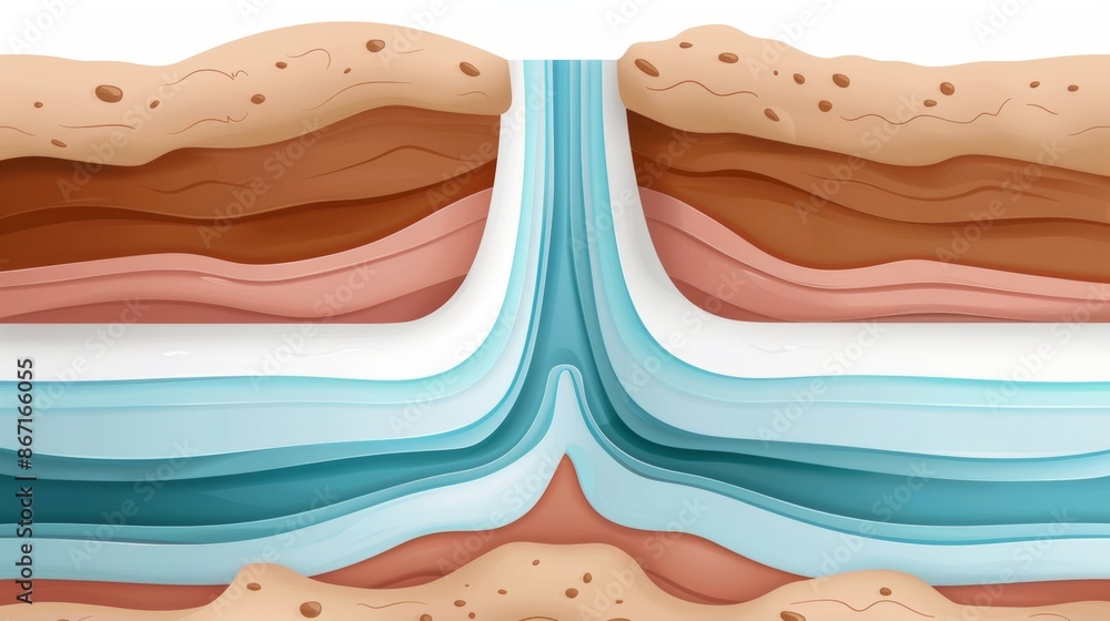 Illustrative process of river terrace formation, depicting fluvial ...
