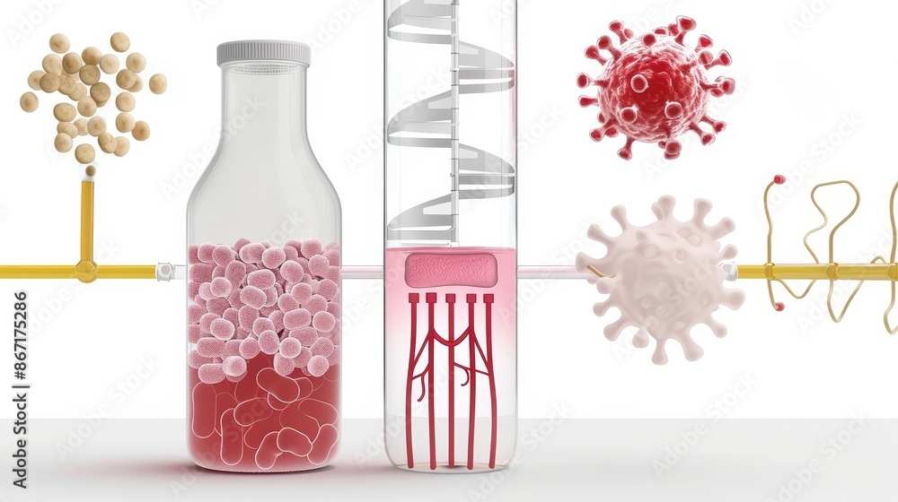 ภาพประกอบสต็อก Visual guide to fermentation, glycolysis, pyruvate ...
