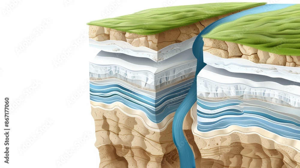 Earth science diagram of river terrace formation, highlighting fluvial ...