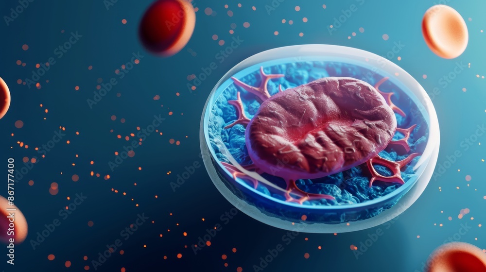 Eukaryotic cell structure, detailed visualization of nucleus ...