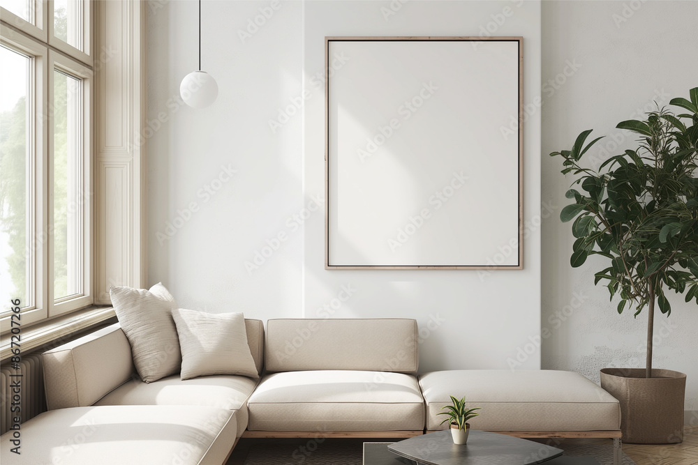 Frame mockup, ISO A paper size. Home Office wall poster mockup ...