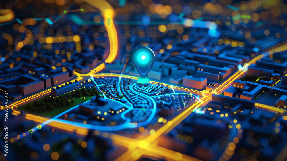 GPS tracking map helps you find your location and route on the map ...