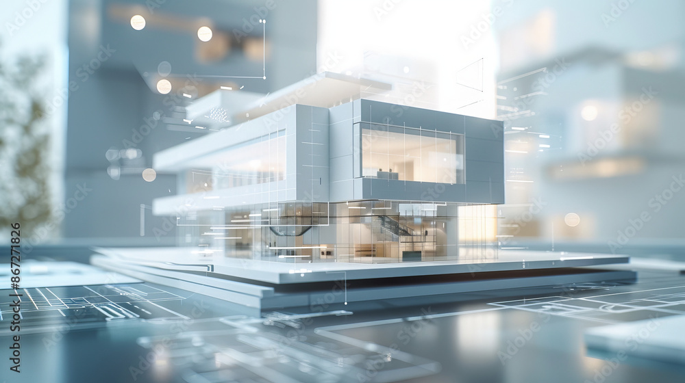 Architect?s Dream Building A D model of an innovative building that ...