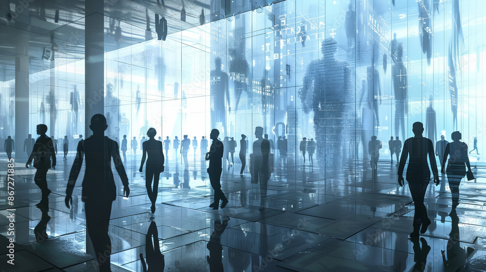 Architectural Body Forms A series of human body silhouettes integrated ...