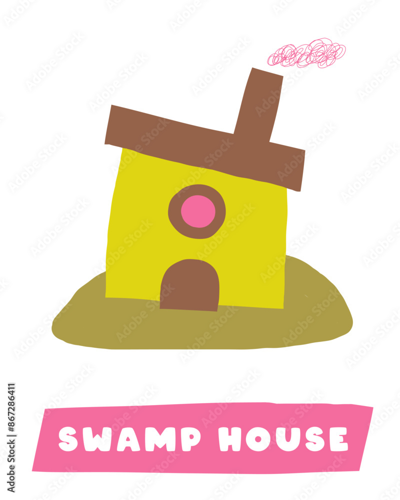 Learn swamp nature flashcard. Learning English words for kids. Cute ...