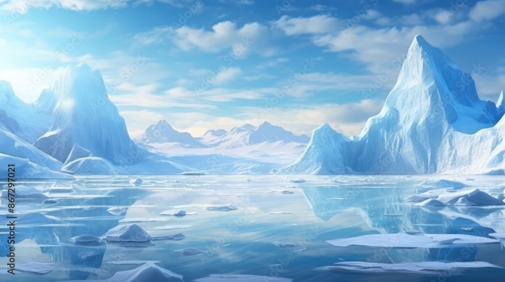 Greenland ice sheet. Climate Change. Iceberg afrom glacier in arctic ...