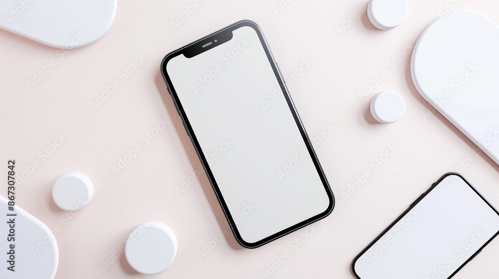 Realistic Smartphone Mockup Device Ui Ux Mockup For Presentation Template Cellphone Frame With