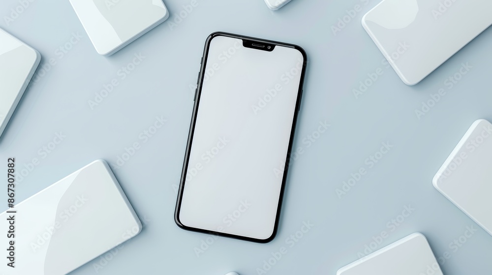 Realistic smartphone mockup. Device UI/UX mockup for presentation ...