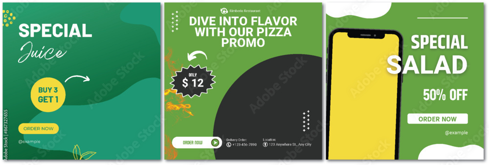 Food culinary Promotion template with photo. Social Media Post. social ...