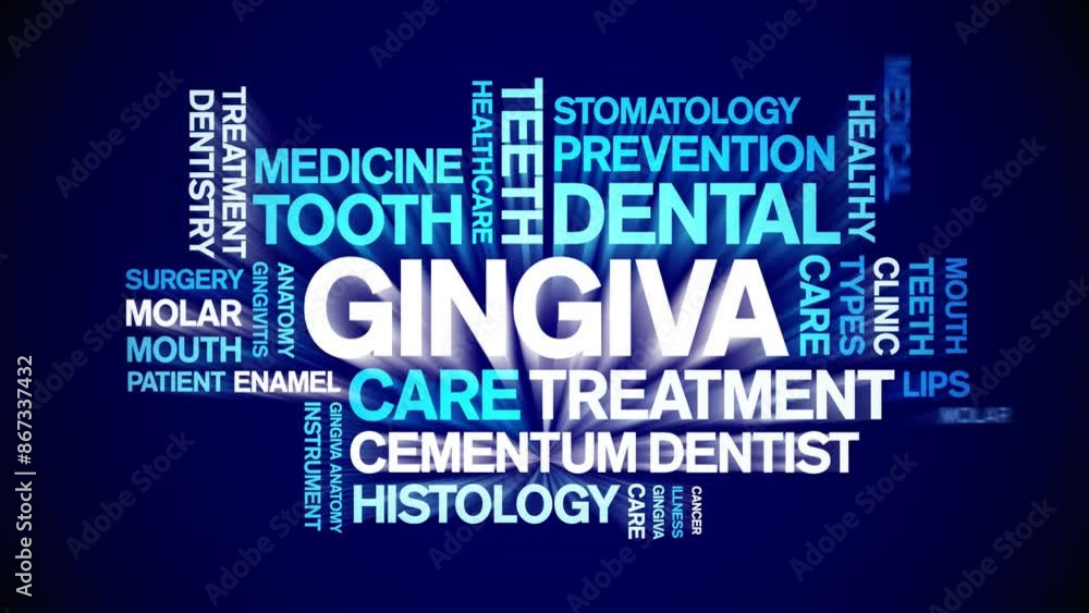 Gingiva animated word cloud;text design animation tag kinetic ...