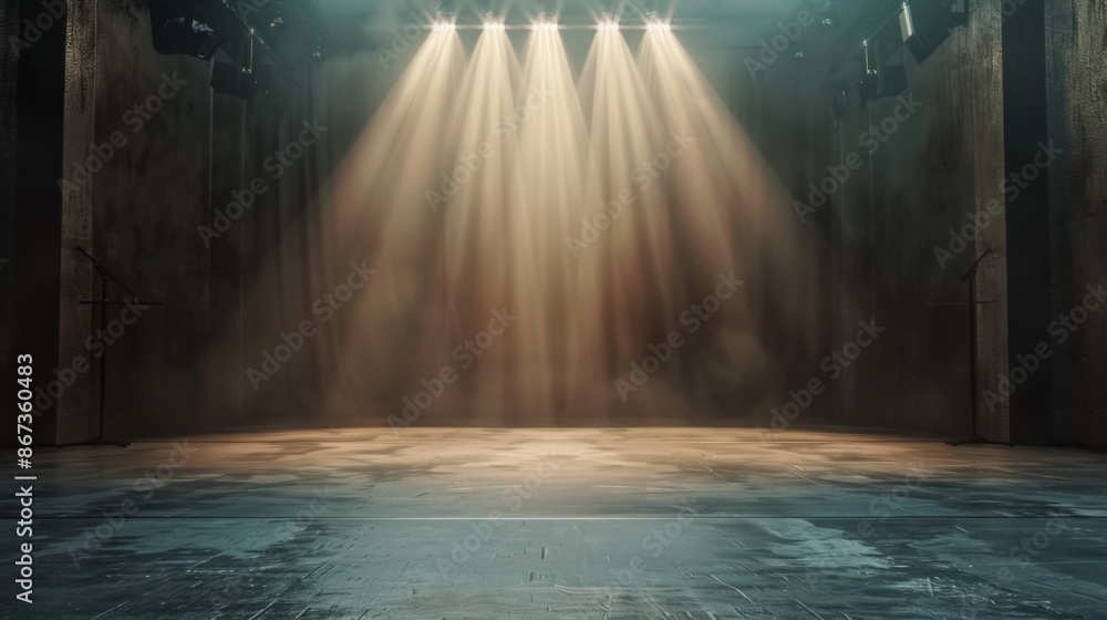 Photo Empty modern dance stage with spotlight illuminated, ArtBox ...