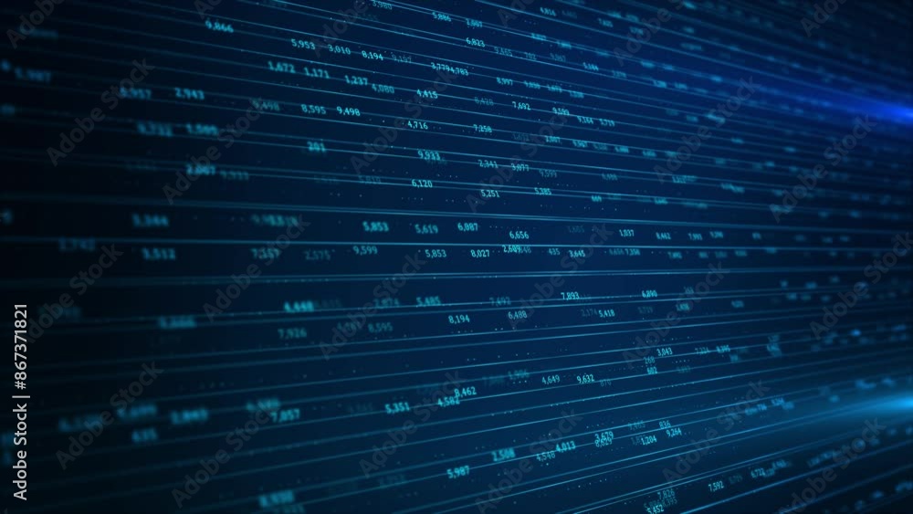 Futuristic Digital Data Flow stream Abstract network speed Neural ...