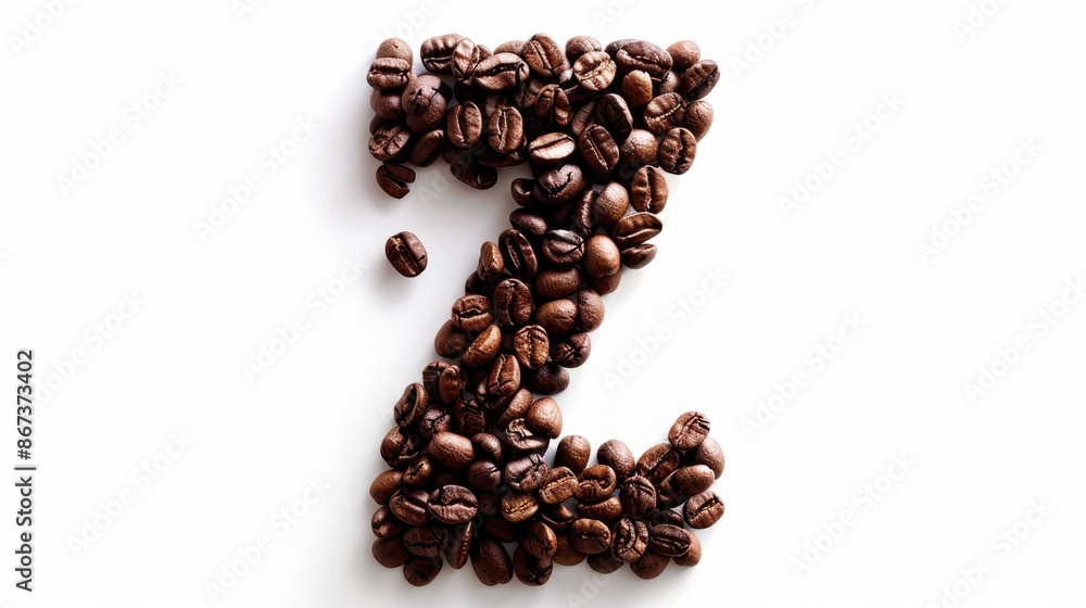 Top view of alphabet letter Z in capital and lowercase made from ...