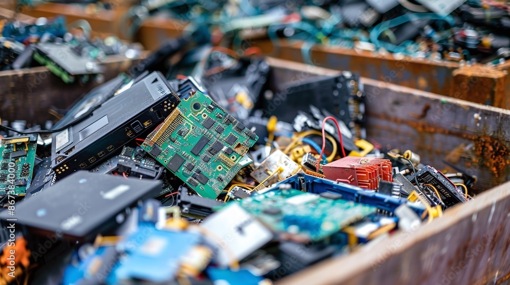 Sorting ewaste separating recyclables and removing hazardous materials ...