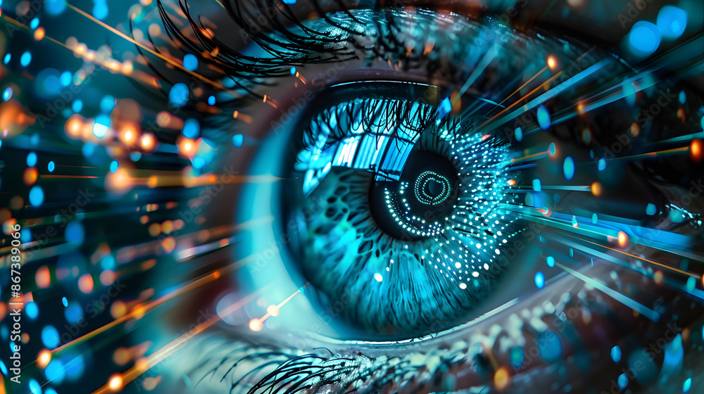 Abstract data of internet censorship and online surveillance Stock ...