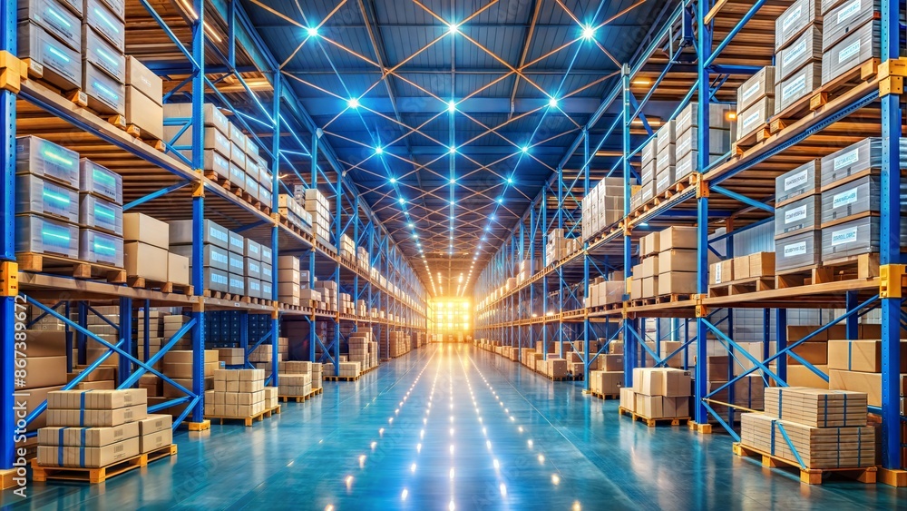 Logistics warehouse supply chain management AI Stock Photo | Adobe Stock