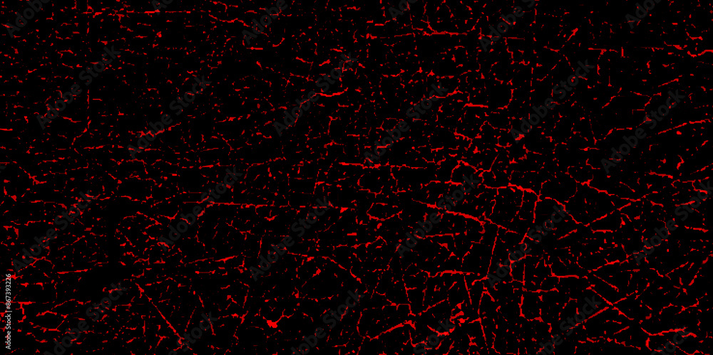 Abstract red and black texture of a grunge concrete wall with cracks ...
