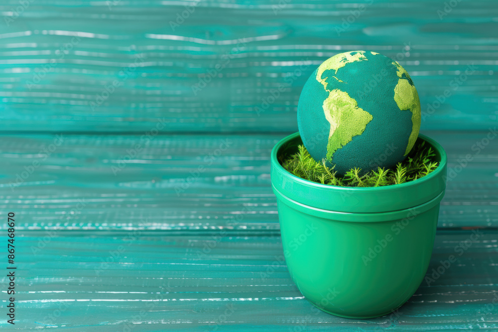 Climate action initiatives top view Strategies for reducing carbon ...