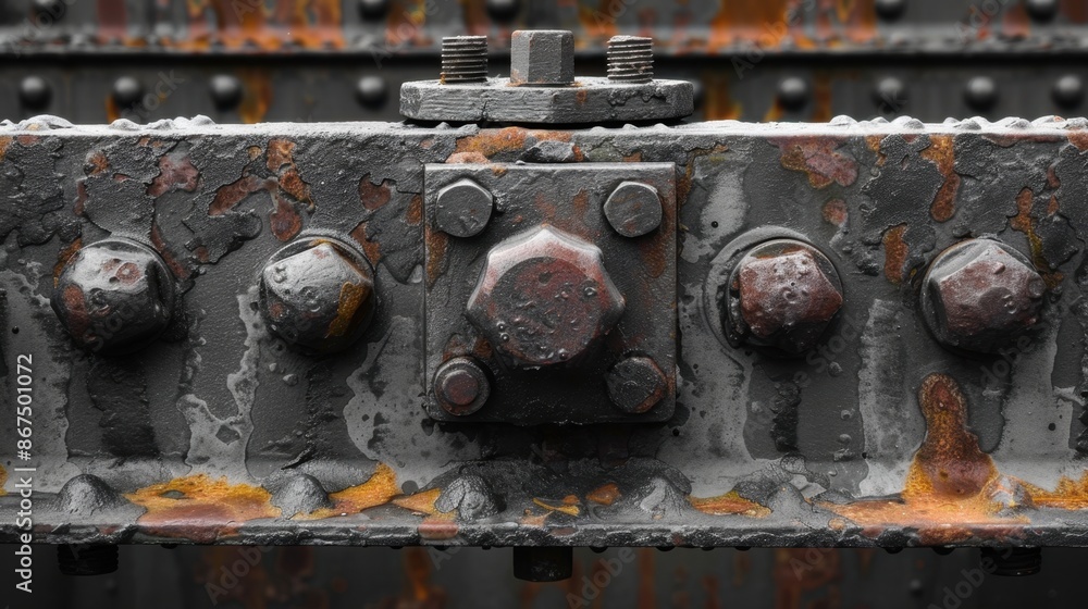 Minimal bolts threaded into a metal surface, demonstrating their ...