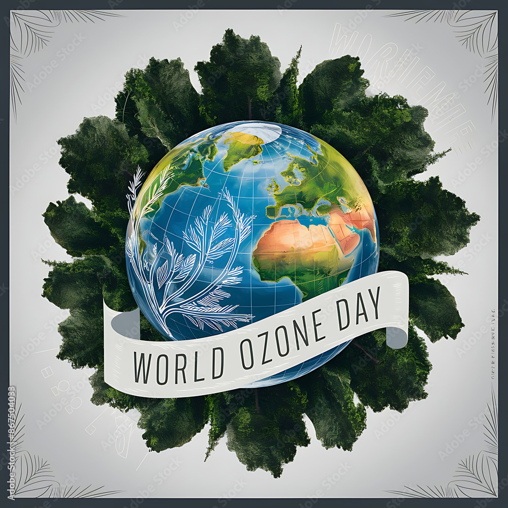 Ozone Day, and. World Ozone Day, Poster, with. World Ozone Day Poster, Concept Art with Earth ...
