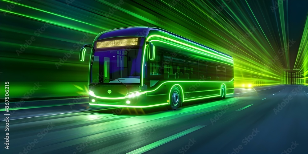 Green hydrogen fuel powers carbonfree futuristic urban buses for ...