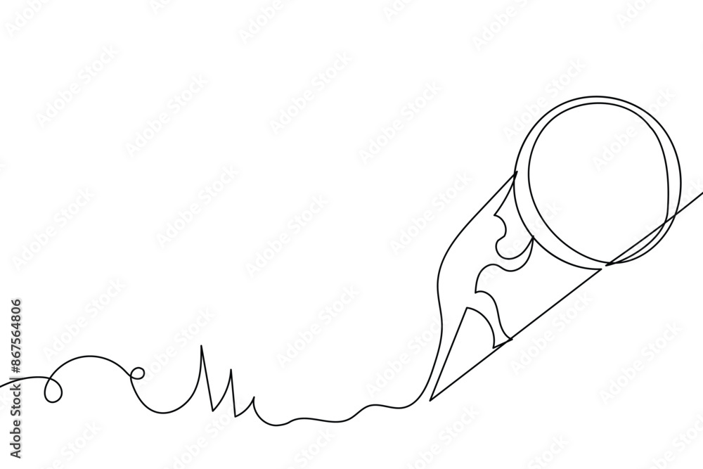 Sketch outline concept minimal business man in drawing continuous line ...