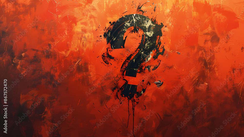 Abstract question mark illustration Stock Illustration | Adobe Stock