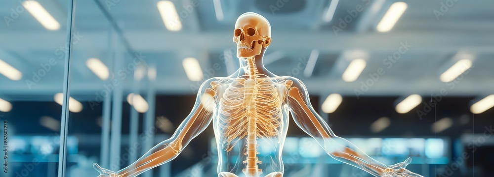 5. Design an informative illustration of a man's skeletal anatomy ...