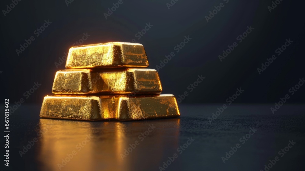 Stacks of Pure Gold Bars Symbolizing the Essence of Business and ...