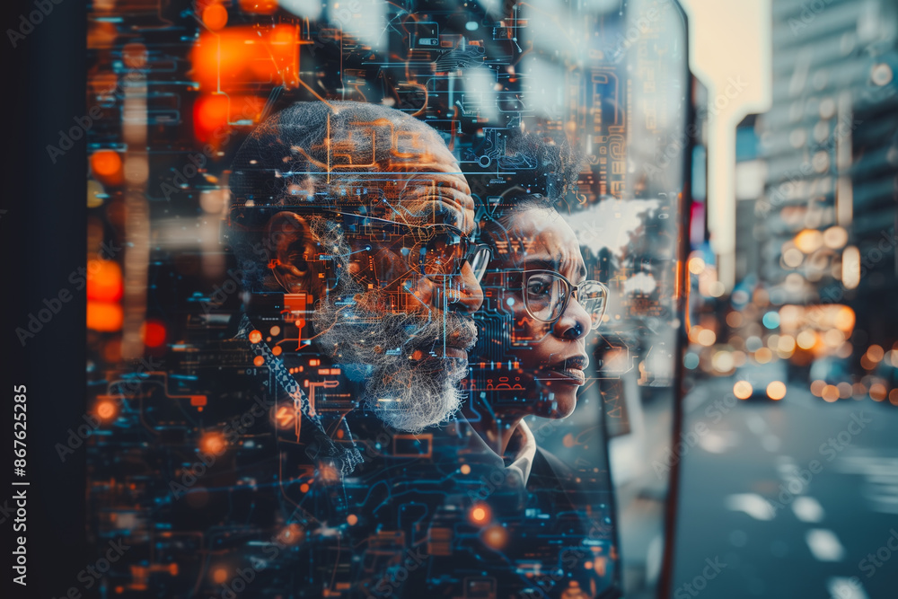 AI (Artificial Intelligence) concept. Deep learning. GUI (Graphical ...