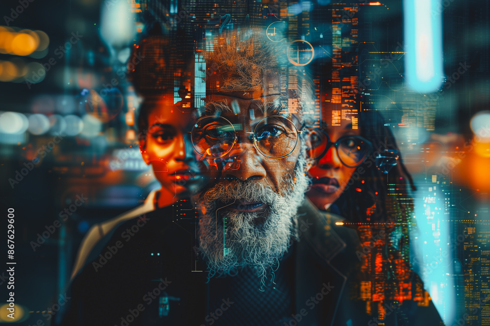 AI (Artificial Intelligence) concept. Deep learning. GUI (Graphical ...