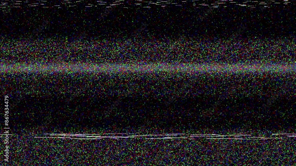 Pixels Glitch TV Background Video with Colorful Static Effects ...