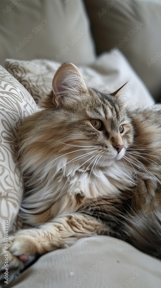 The large tufts of fur on its ears and its bushy tail help it withstand ...