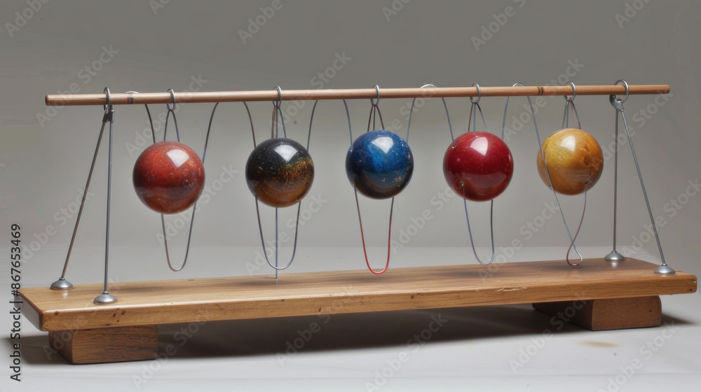 Newton's cradle demonstrates the law of energy conservation, where ...