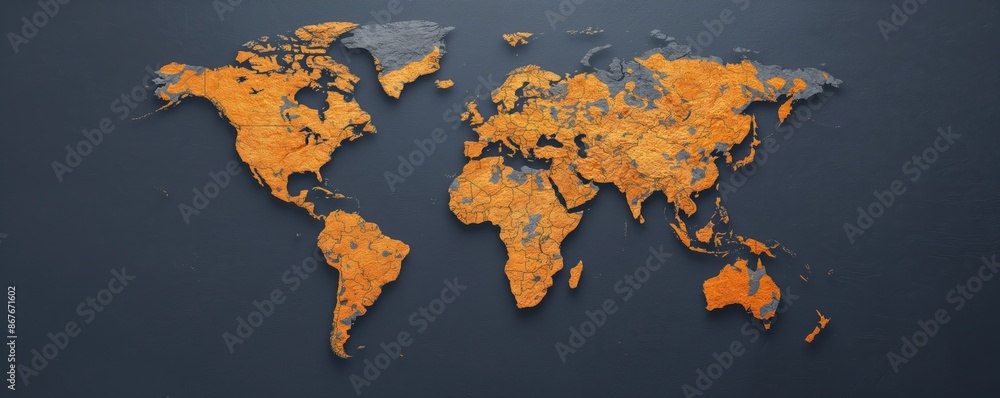 Political map highlighting conflict zones, global instability ...