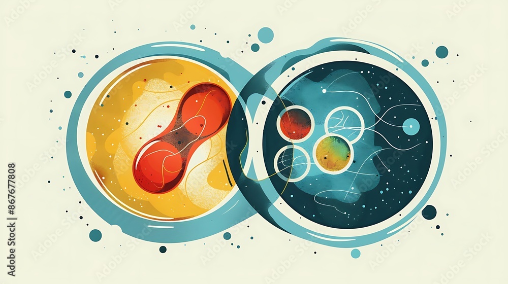 Venn diagram showing the similarities and differences between mitosis ...