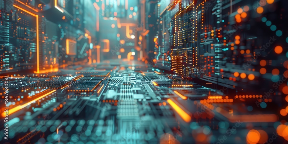 Futuristic Quantum Computing Architecture Neural Network Algorithms Powered By Blockchain