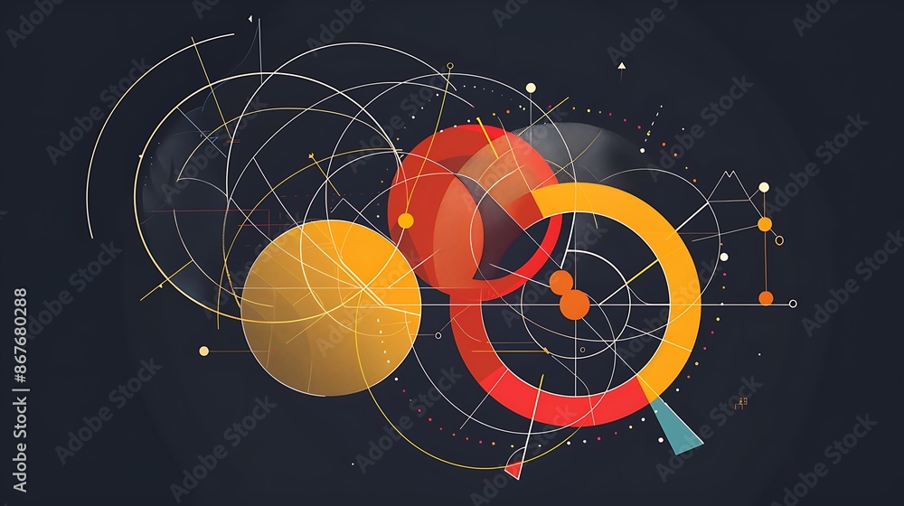 Infographic on Properties of Circles illustrating terms like radius ...