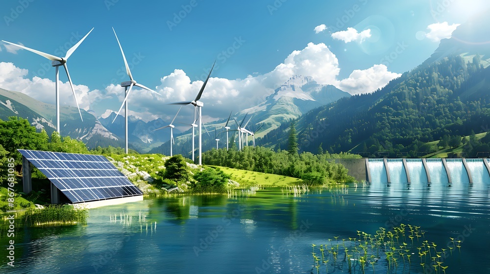Comparative chart of different types of renewable energy sources ...