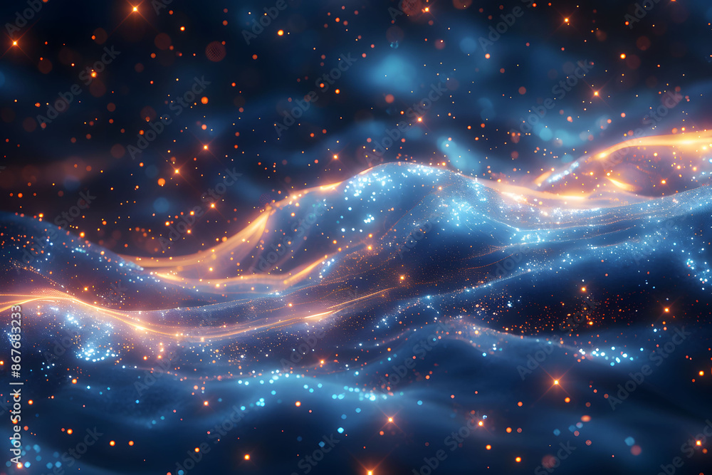 Fantasy Lights and Particles Galaxy background: Vibrant Galaxies in the ...