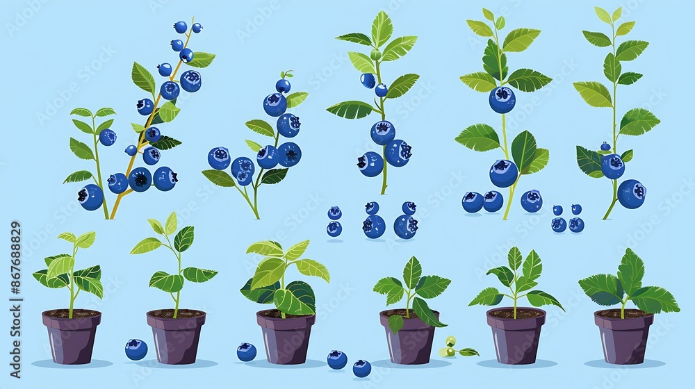 Infographic on the Blueberry Vaccinium spp highlighting its summer to ...