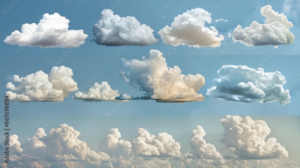 Comparative chart of the different types of clouds including cirrus ...