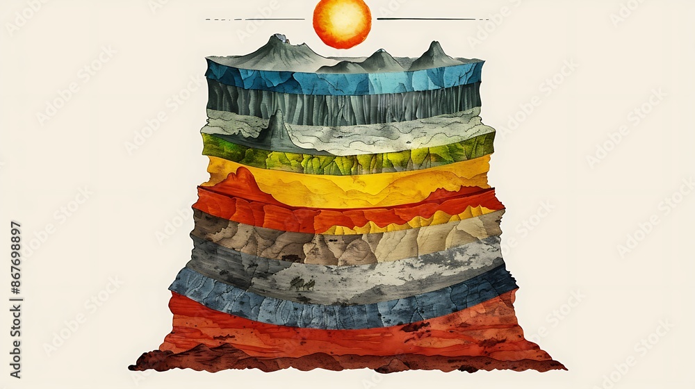 Comparison chart of the different layers of the Earth including the ...