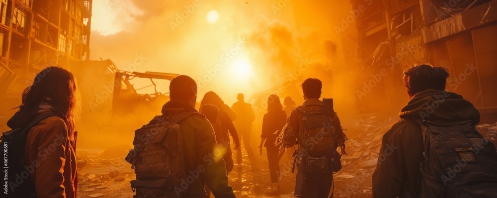 A group of friends attending an immersive theater production set in a ...