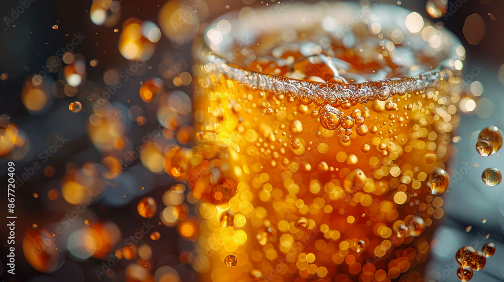 ภาพประกอบสต็อก beer in a glass. foamy drink made from hops and malt ...